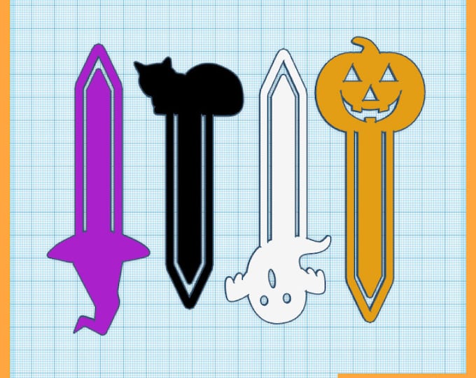 3D Printer Halloween Bookmarks Set (downloadable STL File) - Etsy
