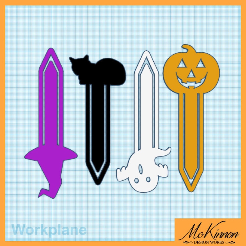 3D Printer Halloween Bookmarks Set (downloadable STL File) - Etsy