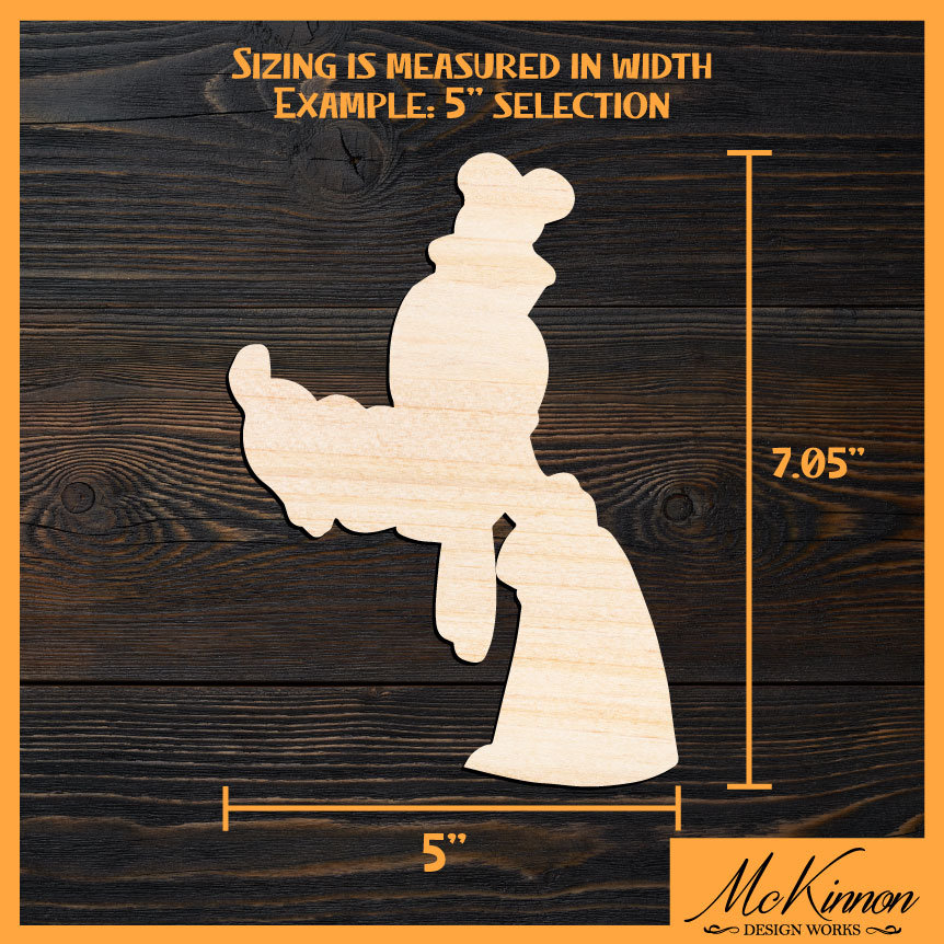 Goofy Cutout, Disney Laser Cut Unfinished Wood Shapes, Disney ...