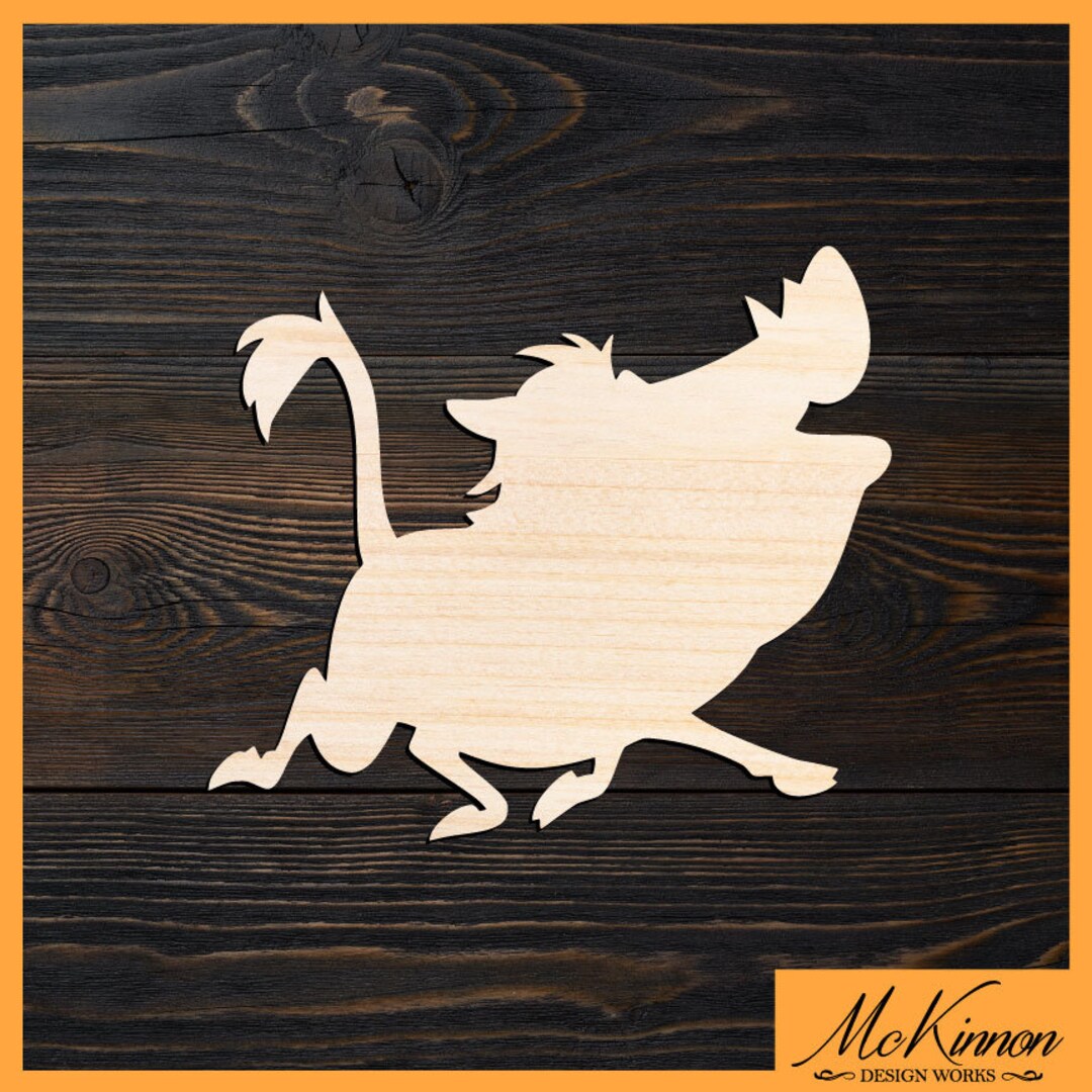 Pumba Cutout, Disney Laser Cut Unfinished Wood Shapes, Lion King ...