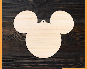 Mickey Mouse Cutout, Mickey Mouse Laser Cut Unfinished Wood Shapes ...