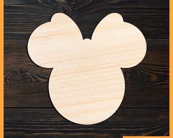 Mickey Mouse Cutout, Mickey Mouse Laser Cut Unfinished Wood Shapes ...