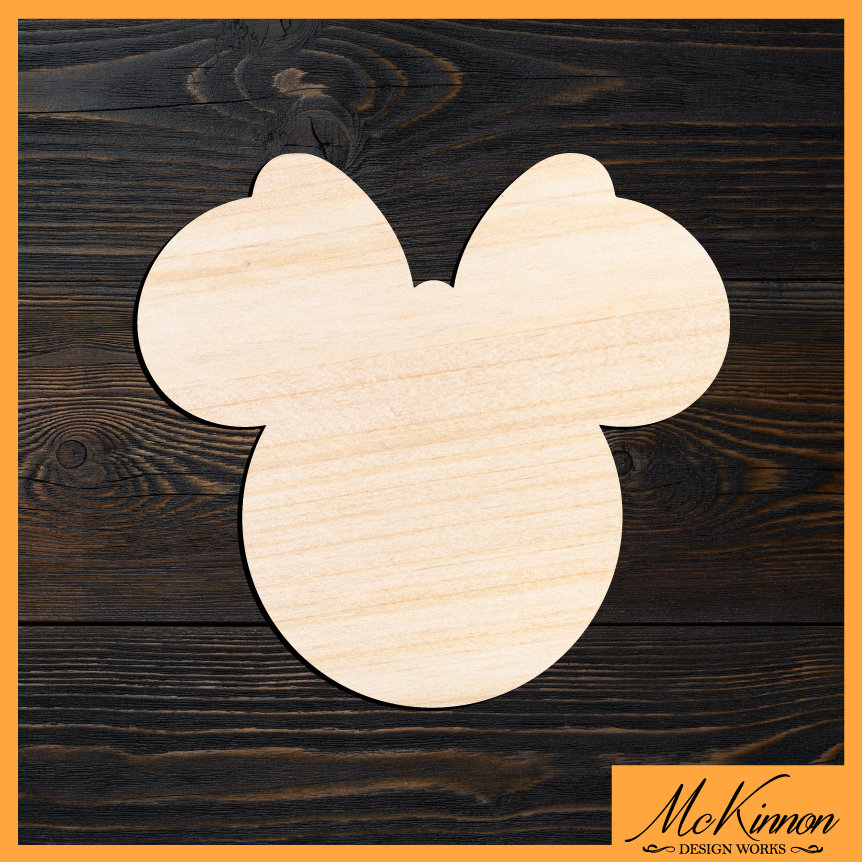Minnie Mouse Laser Cutout, Unfinished Wood Shape, Disney Craft - Etsy