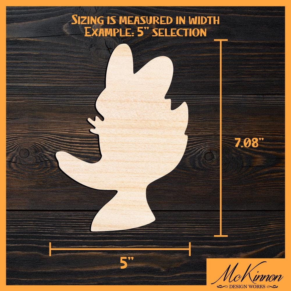 Daisy Duck Cutout, Disney Laser Cut Unfinished Wood Shapes, Disney ...