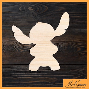 Stitch Cutout, Lilo and Stitch Laser Cut Unfinished Wood Shapes, Stitch ...