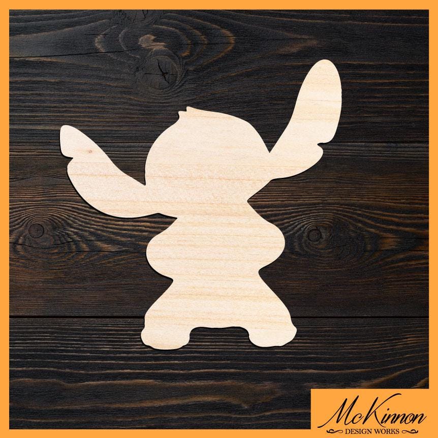 Stitch Cutout, Lilo and Stitch Laser Cut Unfinished Wood Shapes, Stitch ...