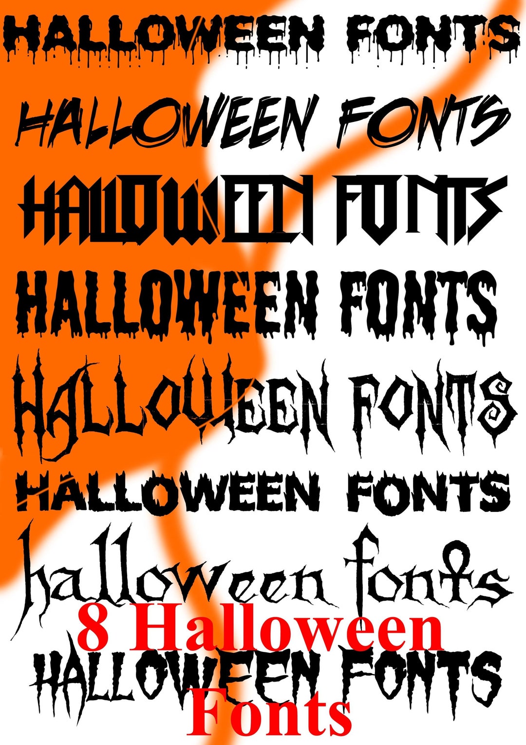 Halloween Font Bundle, Halloween Alphabet, Spooky Font, Witches Font ...