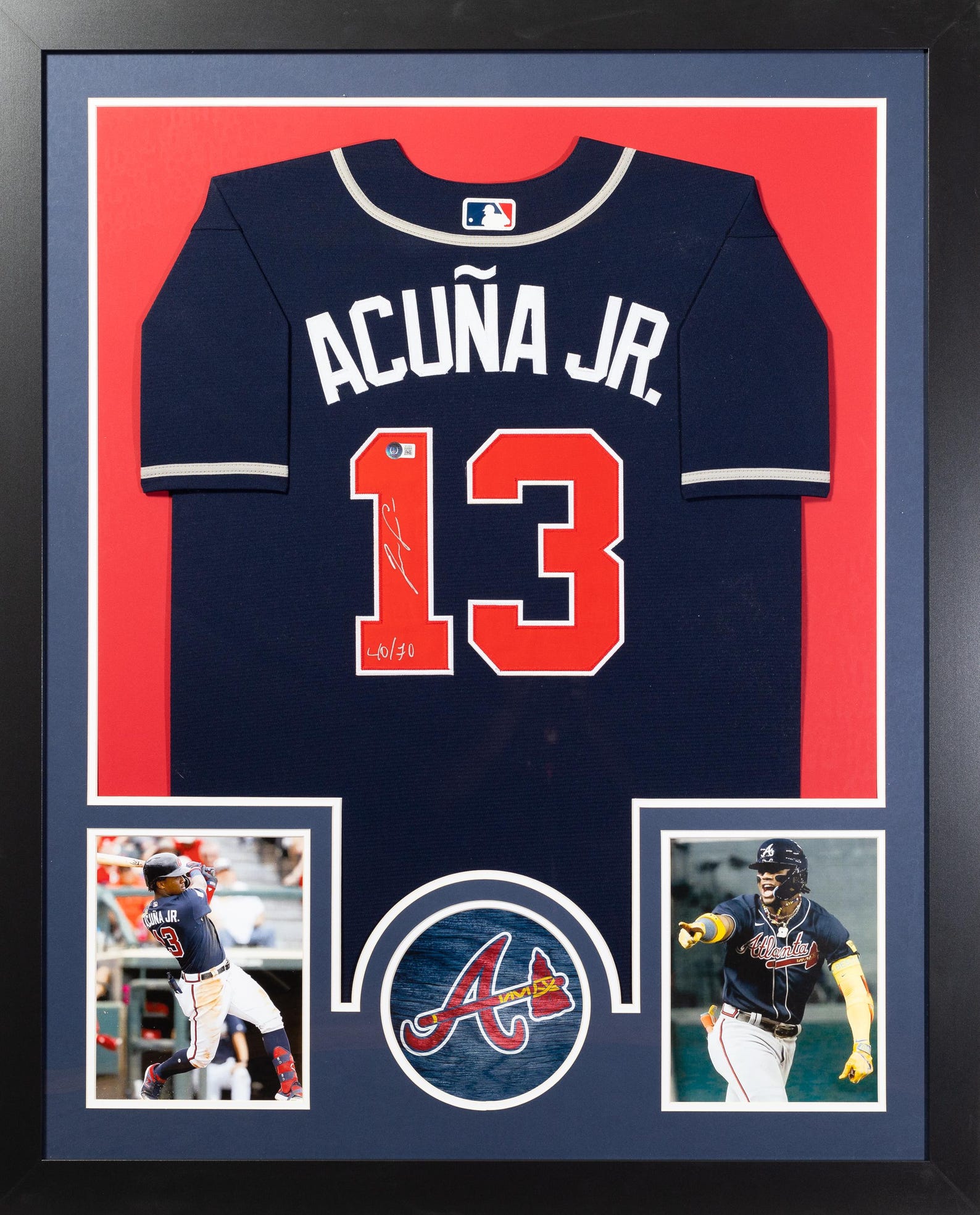 Ronald Acuna Jr. Autographed, Professionally Framed, Atlanta Braves ...