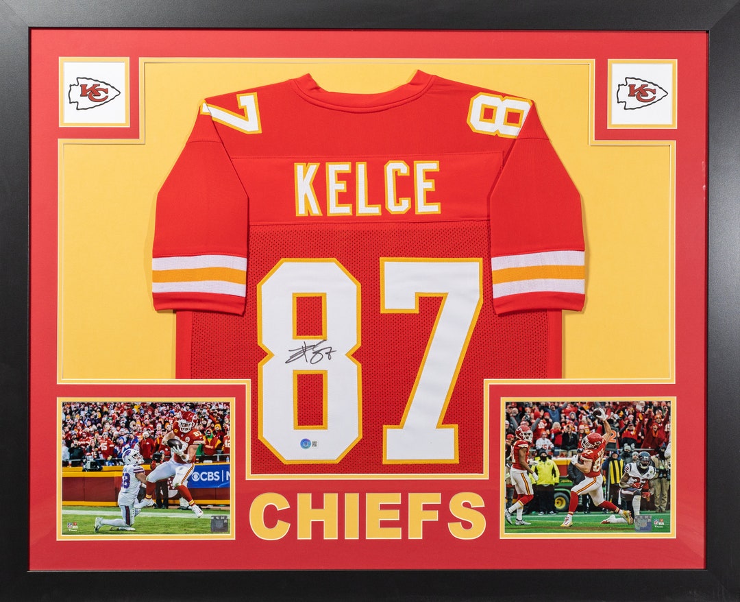 Travis Kelce Autographed, Professionally Framed, Kansas City Chiefs ...