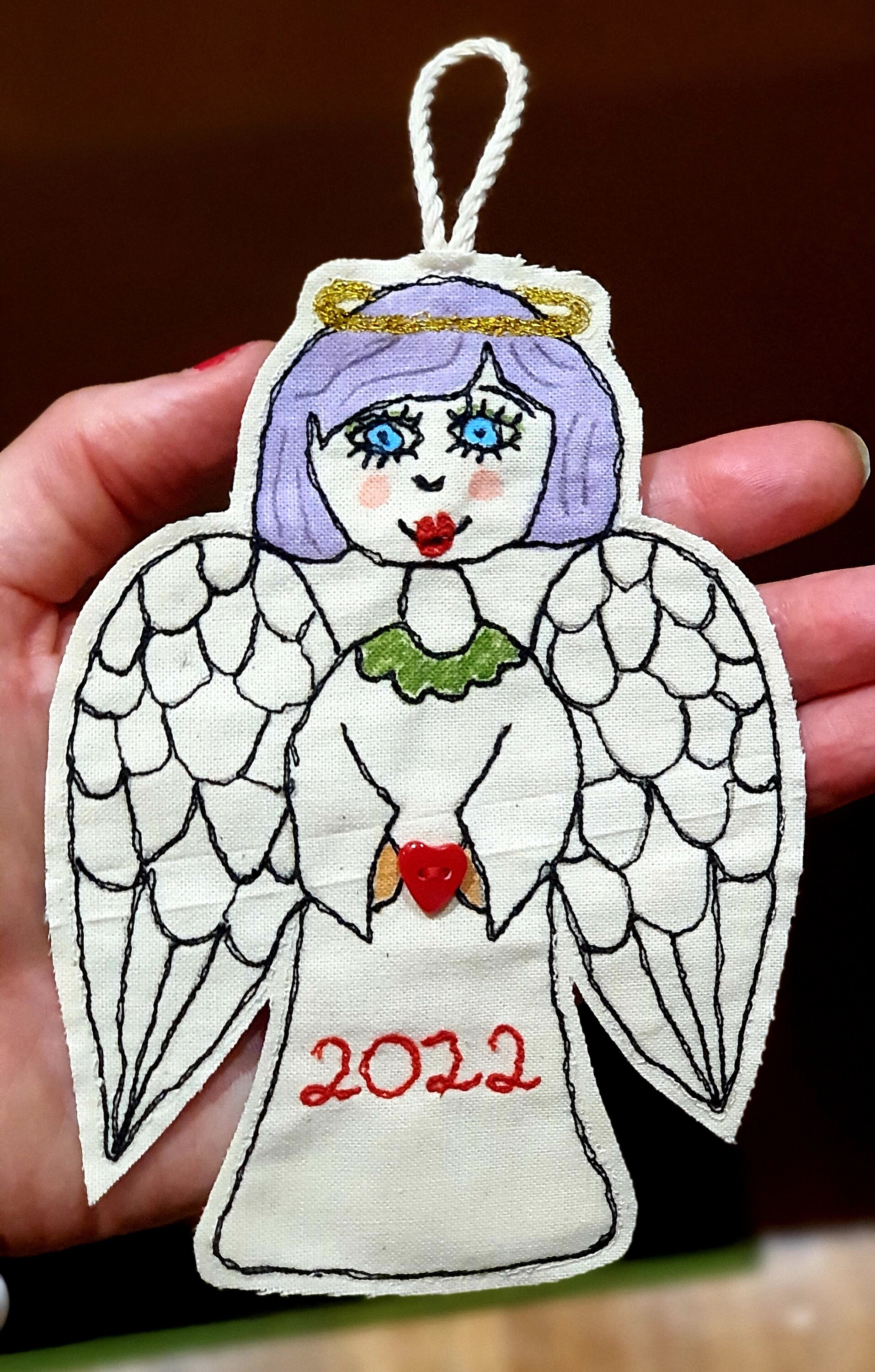 Polly Potty Mouth - Angel With Red Heart Button - Made to Order ...