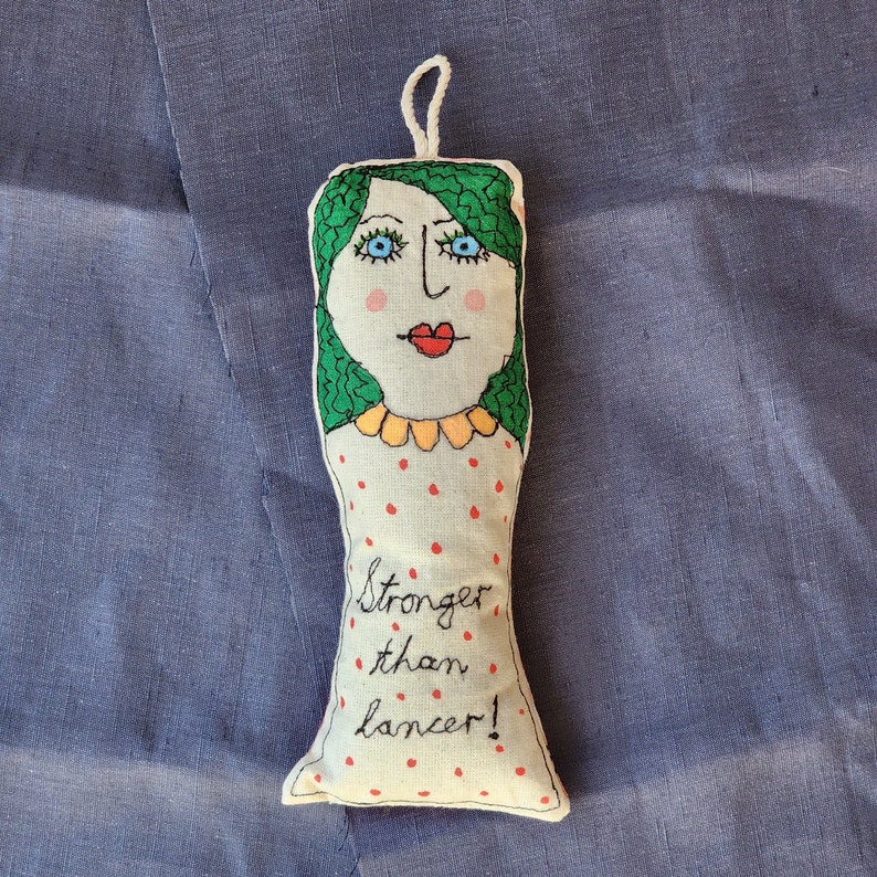 Polly Potty Mouth - Stronger Than Cancer - Completed Embroidered Doll ...