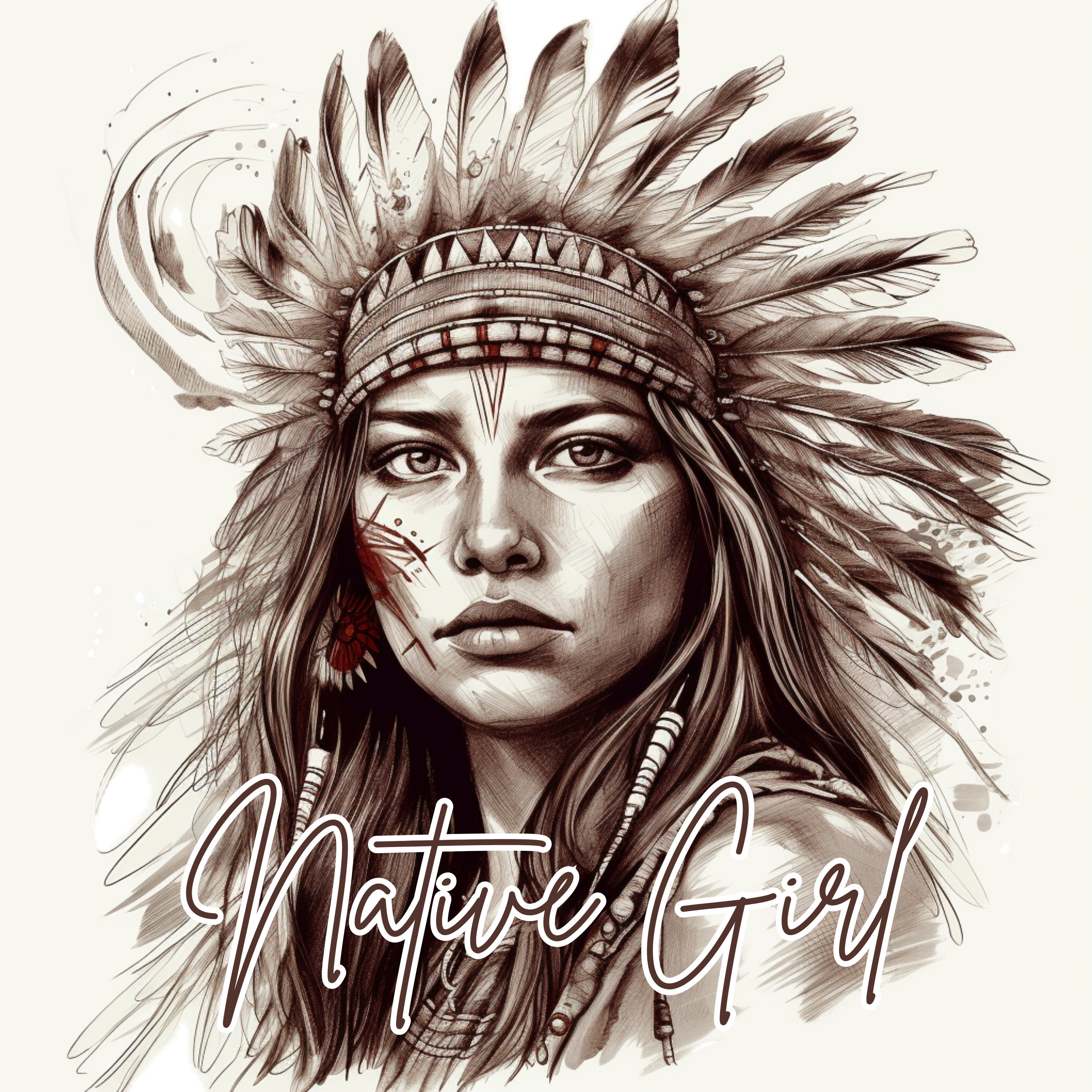 Native Girl Native American Art Indian American Art - Etsy