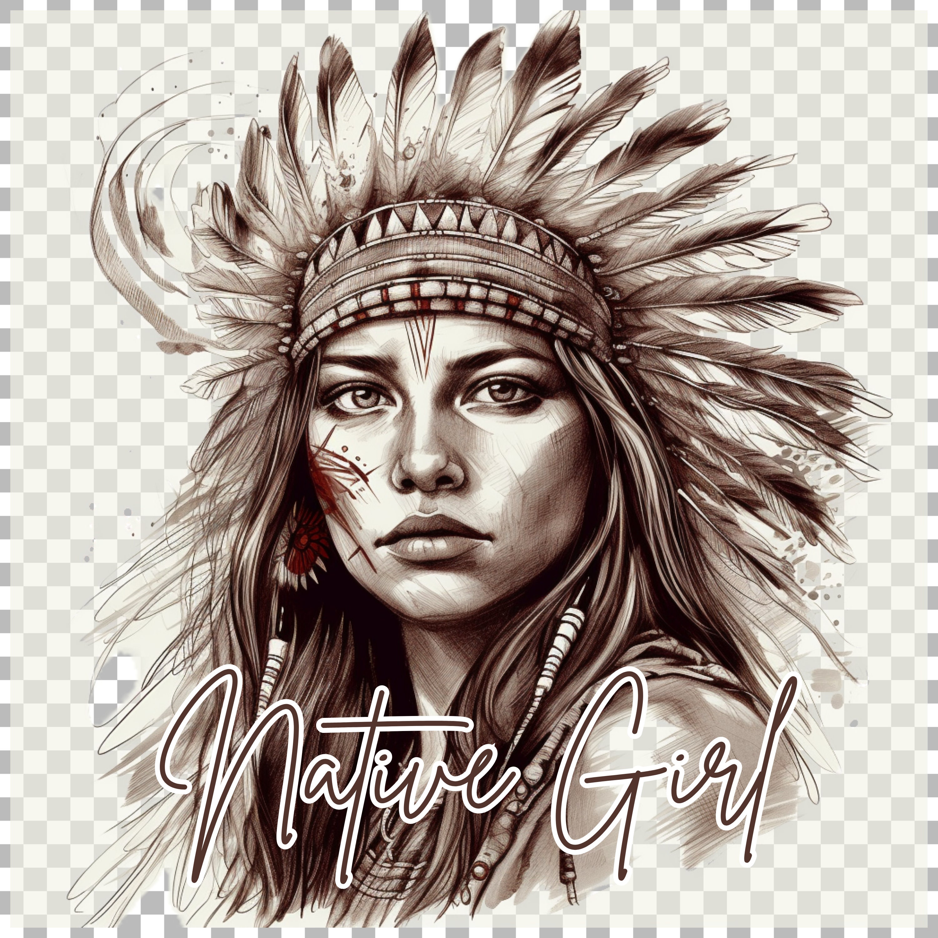 Native Girl Native American Art Indian American Art - Etsy