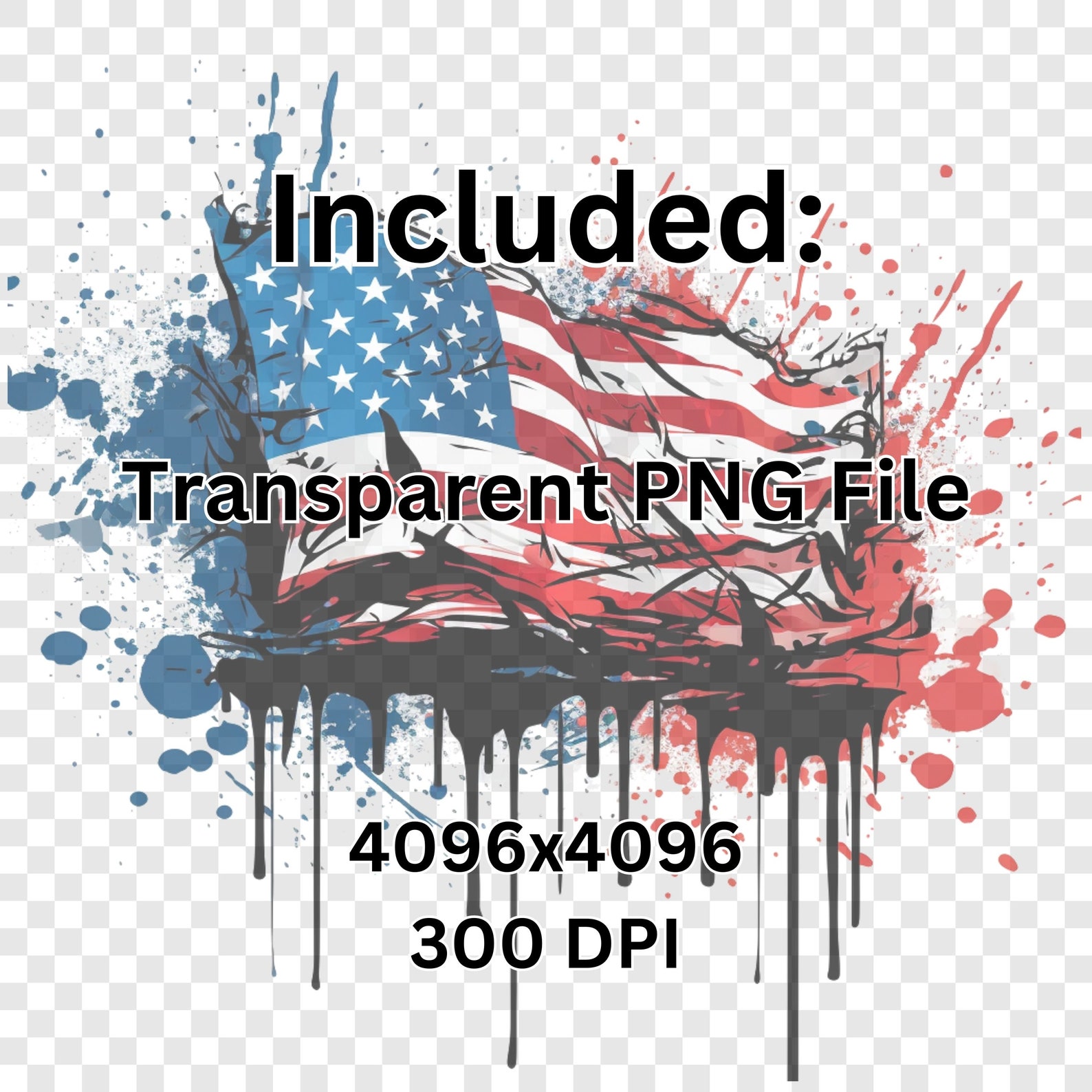 Tattered American Flag Png | Melting American Flag Png | Distressed ...