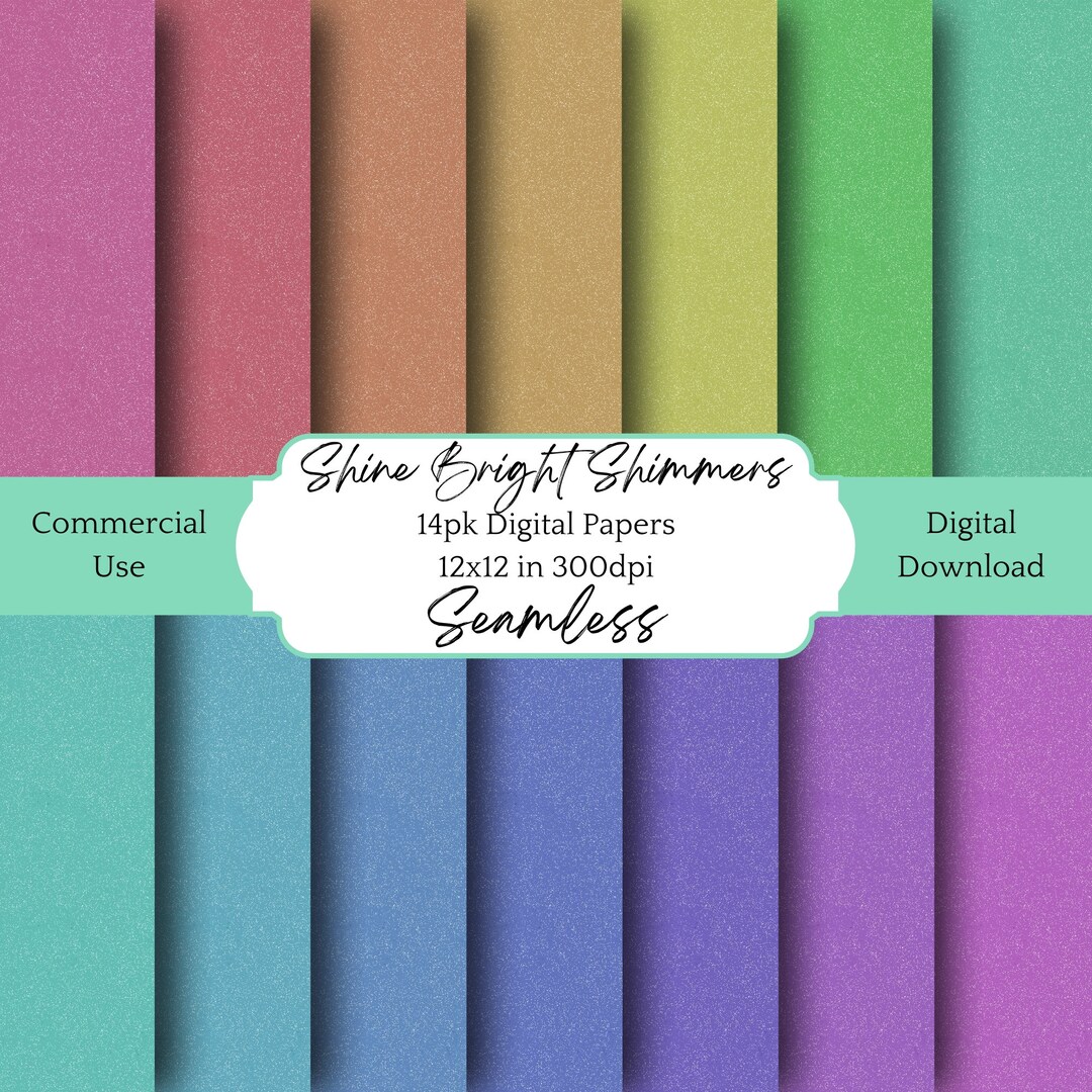 Paper Pack Shine Bright Shimmers Instant Digital Download Tiled ...