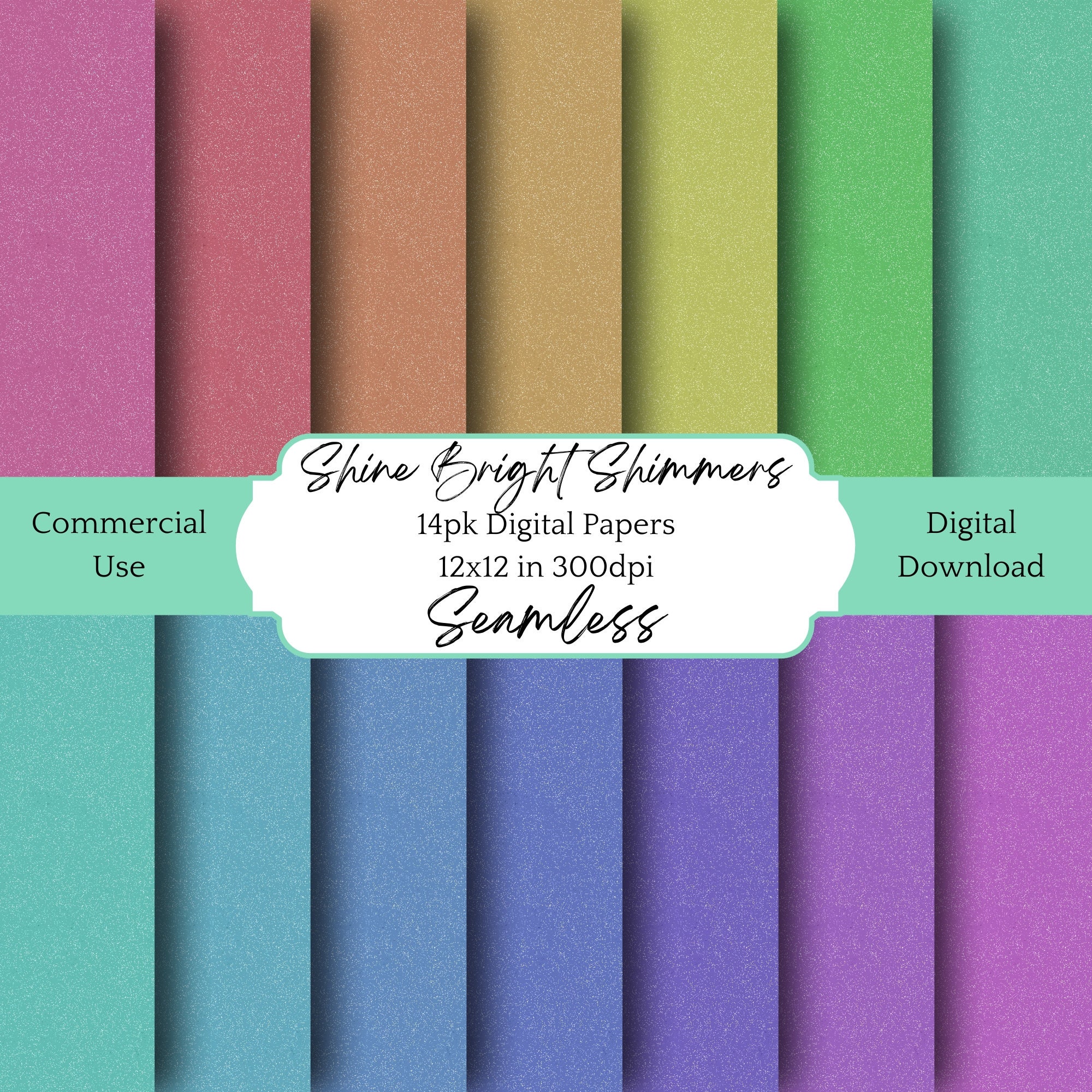 Paper Pack Shine Bright Shimmers Instant Digital Download Tiled ...