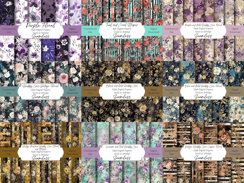WHOLE SHOP Seamless Paper Pack Bundle Instant Digital Download - Etsy