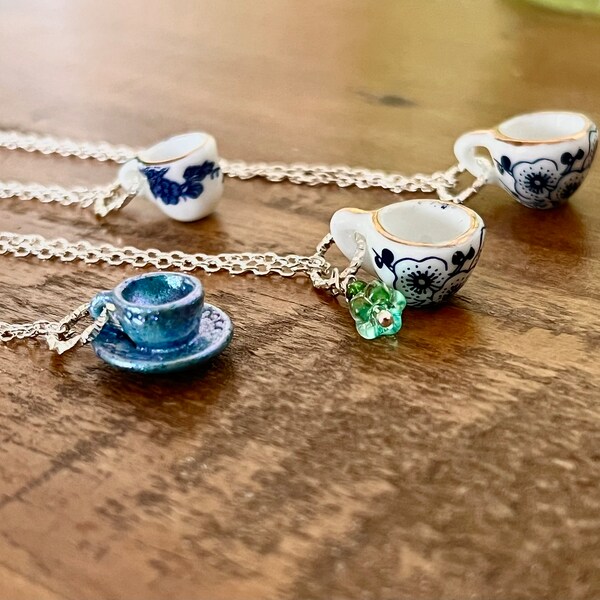 Teacup Necklace - Etsy