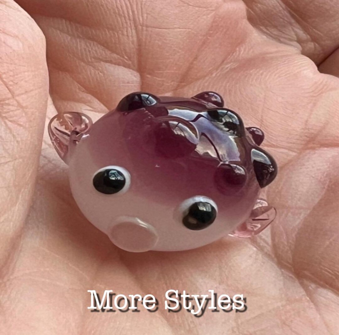 Glass Pufferfish and Friends Figurine, Blown Murano Style Art Glass - Etsy