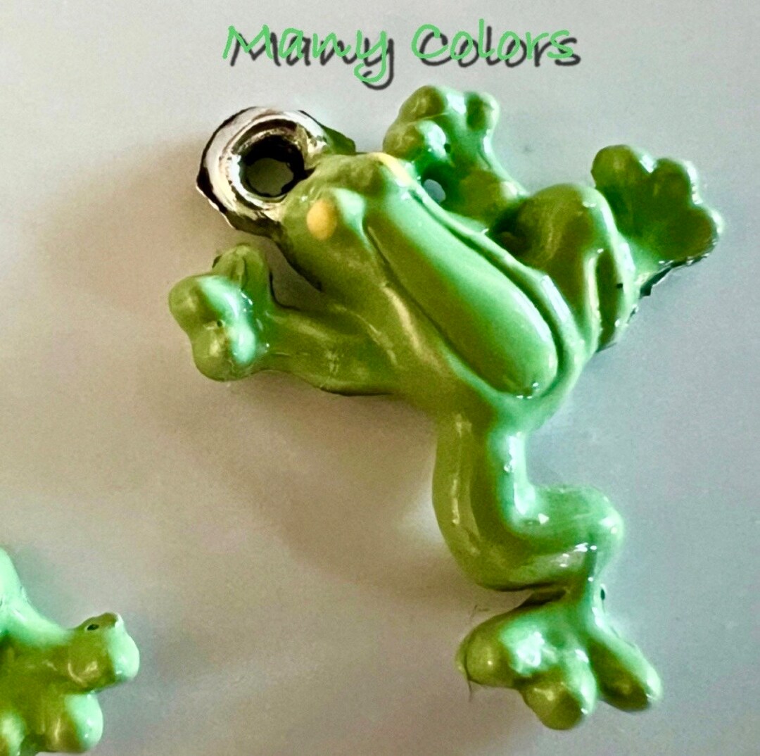 Handpainted Frog Charms: Made-to-order Jewelry Findings - Etsy