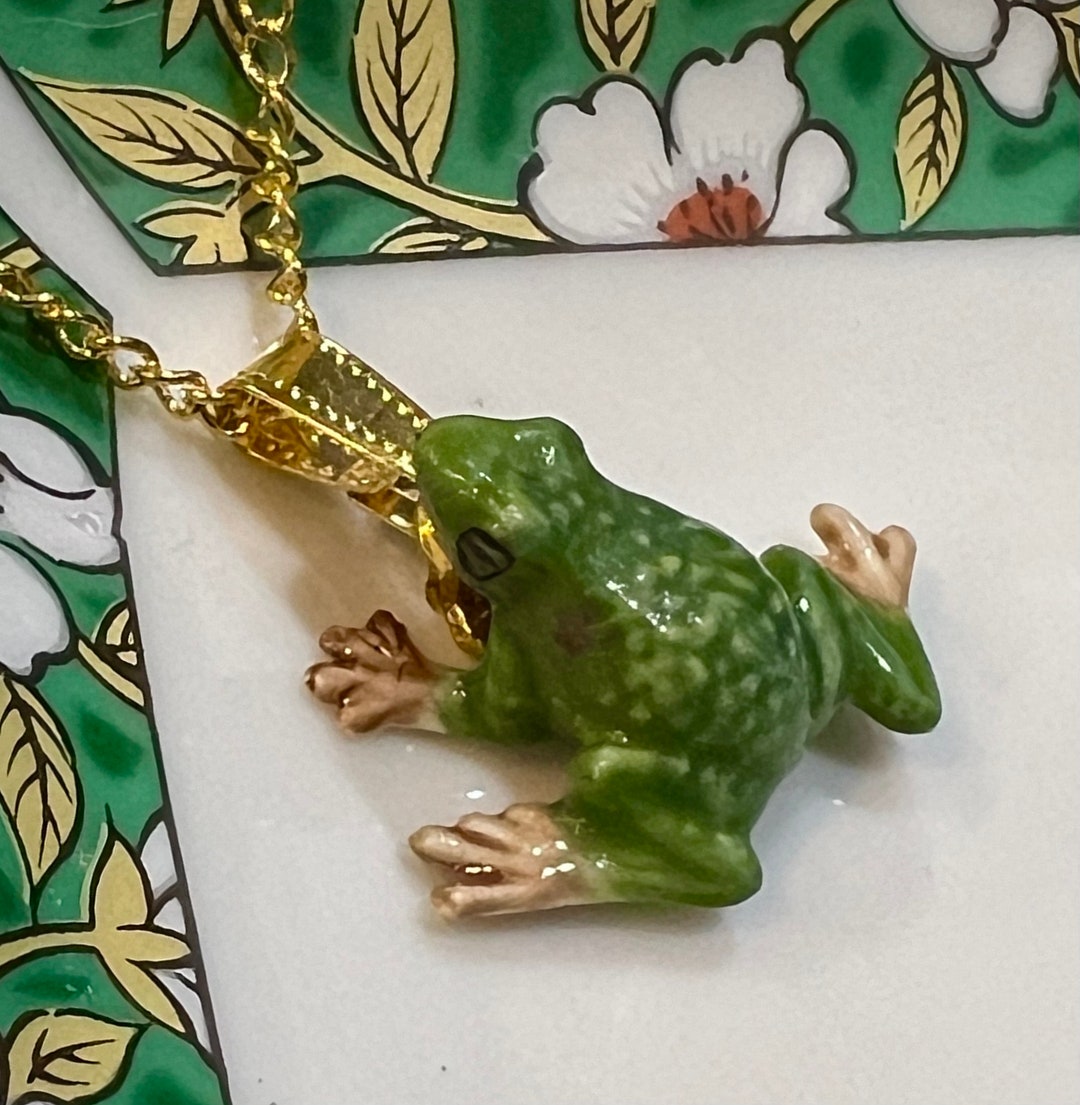 Frog Necklace, Kawaii Pendant Jewelry, Cute Frog Necklace for Everyday ...