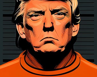 Donald Trump Mugshot Digital Art Instant Download - Etsy