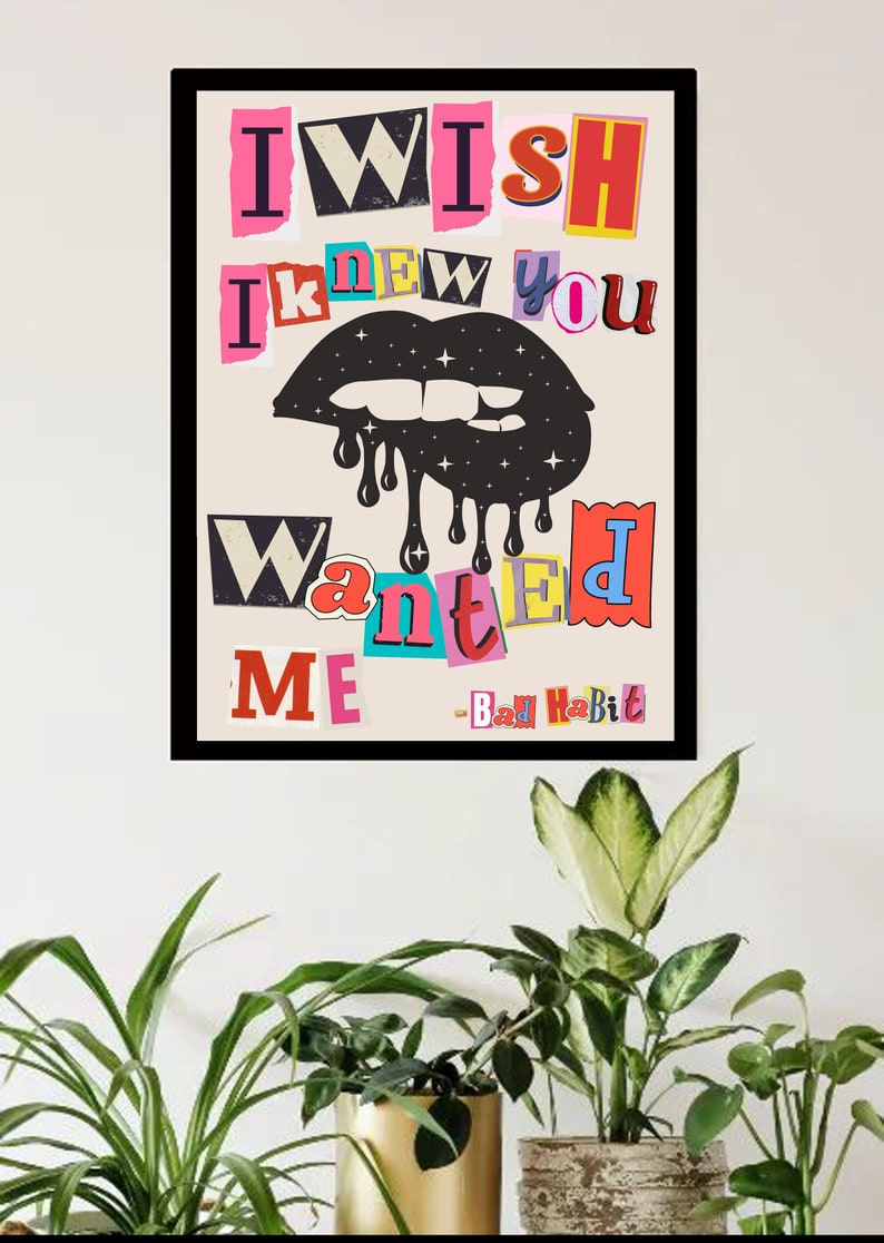 Wish I Knew Colorful Digital Print - Etsy