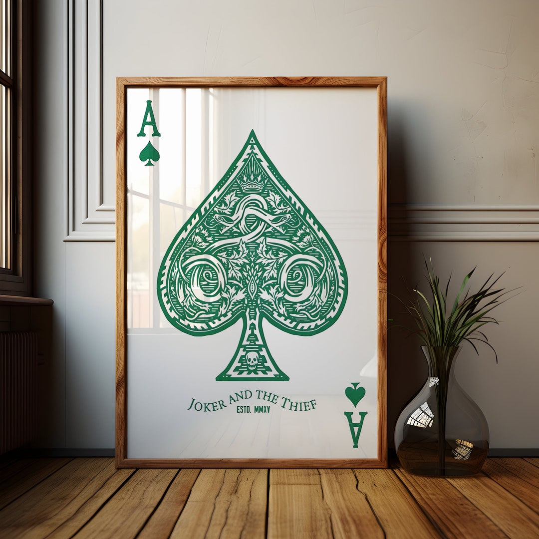 Green Ace of Spades New York Set Digital Print - Etsy