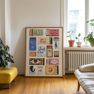 Colorful Match Set Digital Print Retro - Etsy