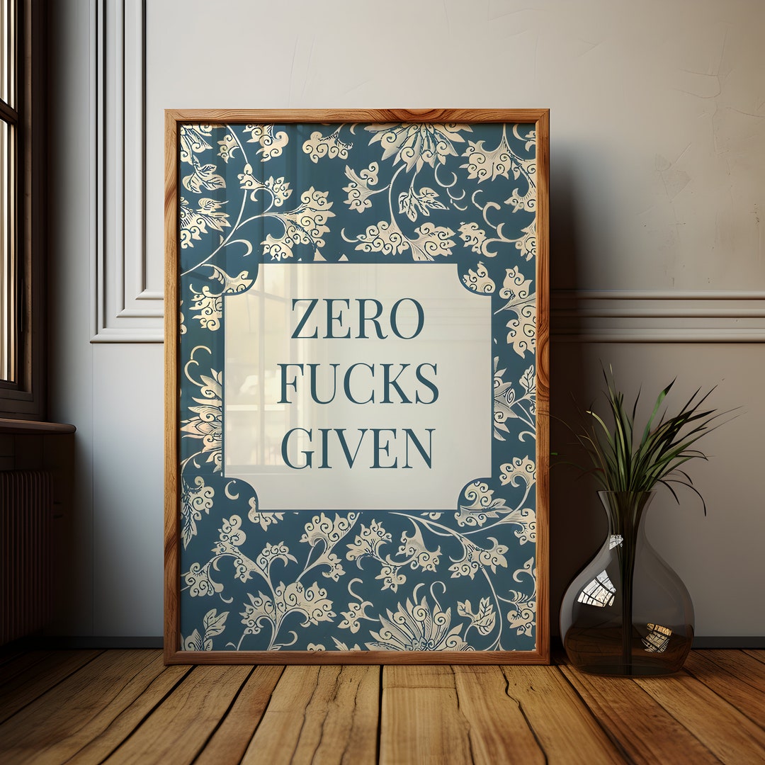 Zero Fs Given Vintage Floral Digital Print - Etsy