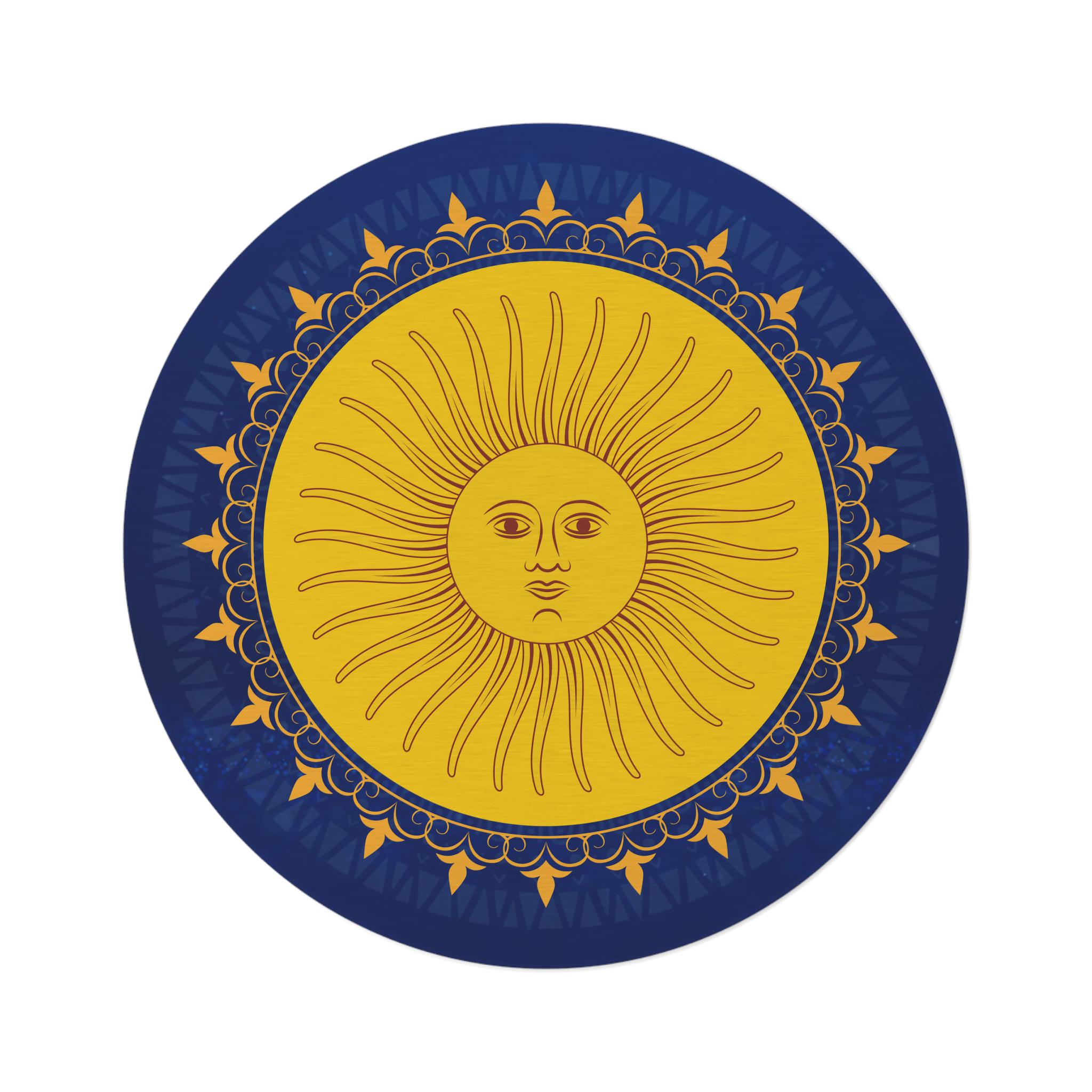 Round Rug - Sun Design - Etsy