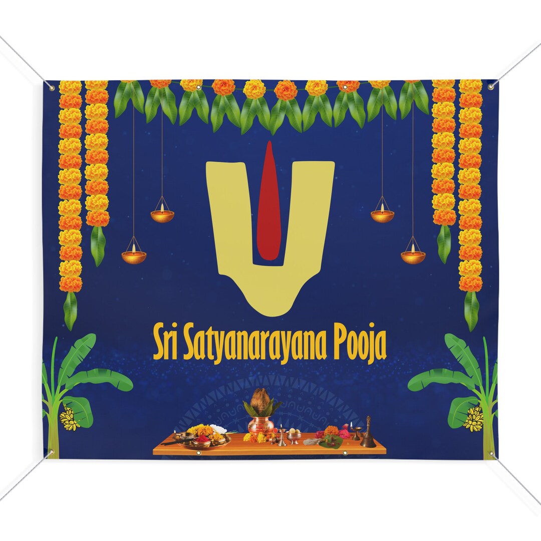 Sri Satyanarayana Pooja Matte Banner Vinyl - Etsy