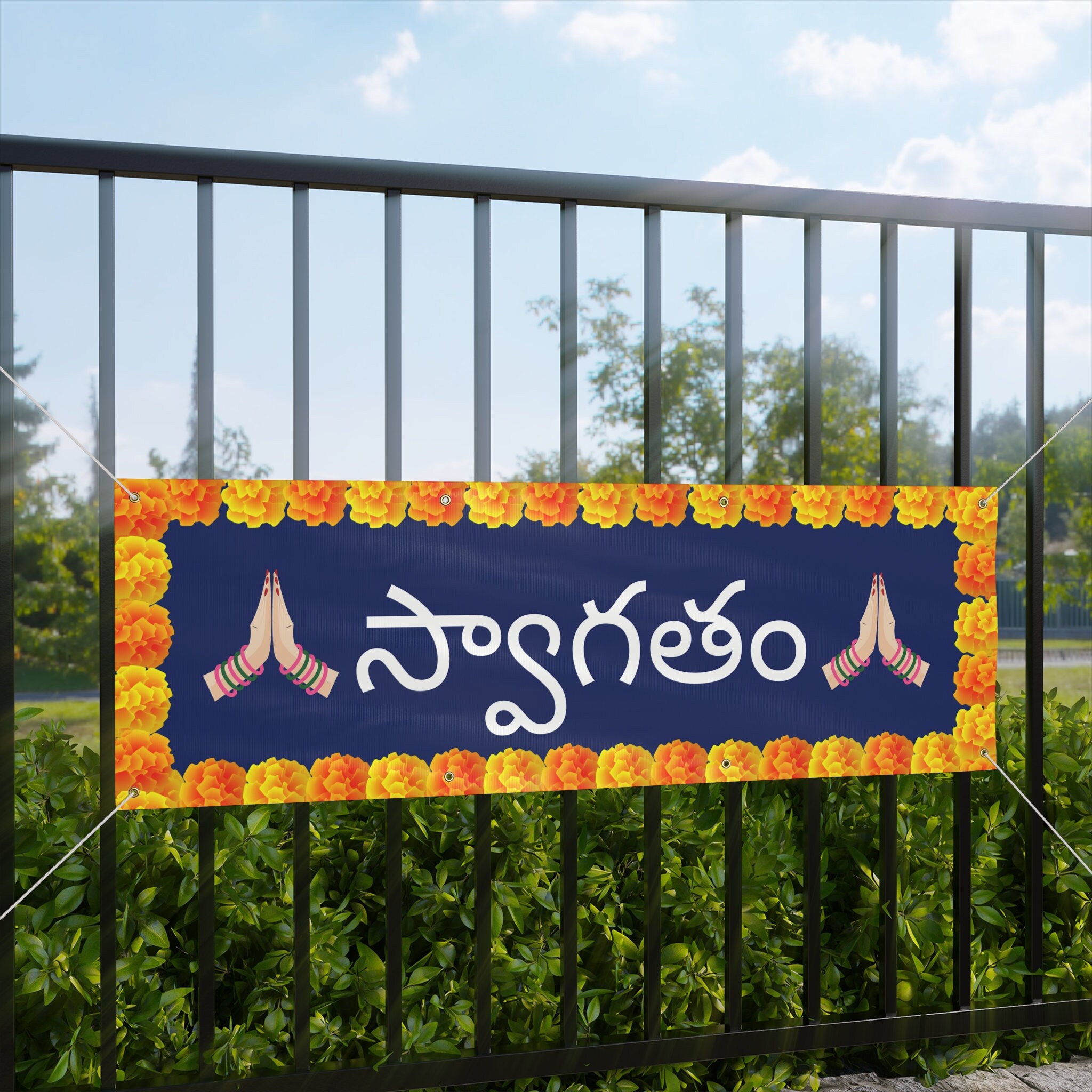 Welcome Banner - Matte Banner - Telugu - Etsy
