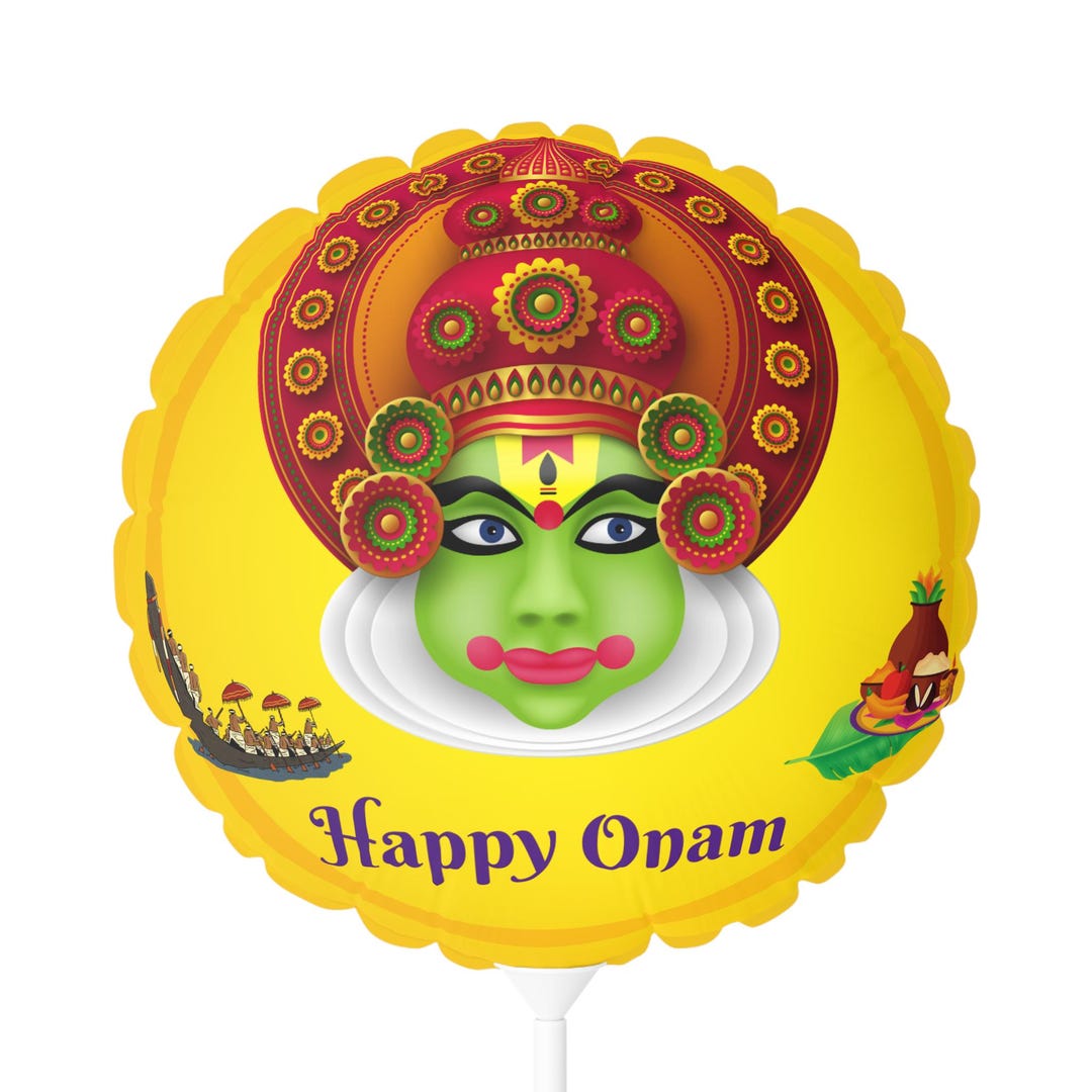 Festive Onam Balloons, Round-shaped, Celebrate Onam, Party Decor ...