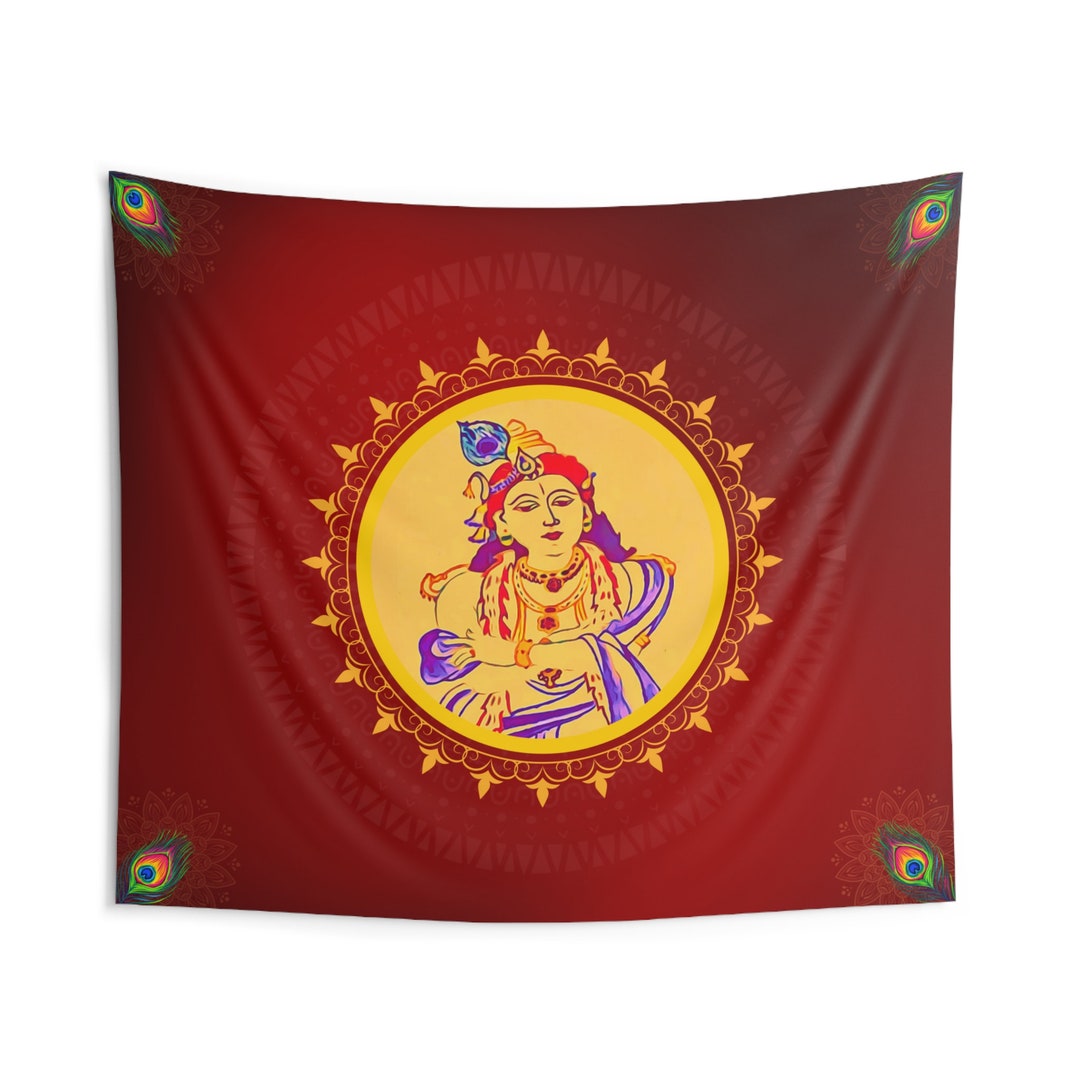 Indoor Wall Tapestries Krishna Backdrop - Etsy