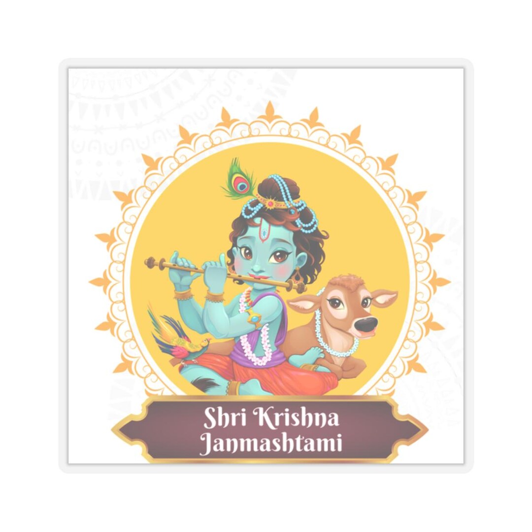 Kiss-cut Stickers - Krishna Janmashtami - Vinyl Stickers - Etsy