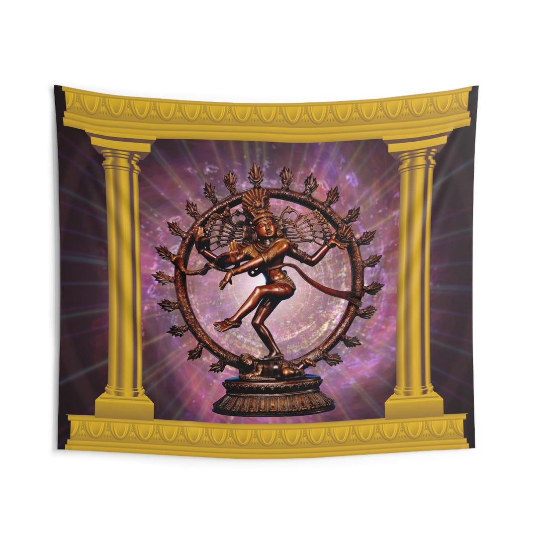 Nataraja Indoor Wall Tapestry, Boho Home Decor, Meditation Space, Shiva ...