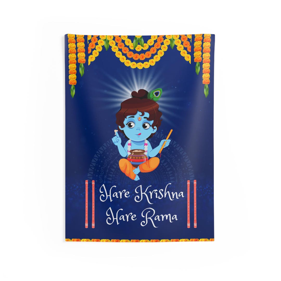 Krishna - 26x36 Inches - Backdrop - Indoor Wall Tapestries - Etsy