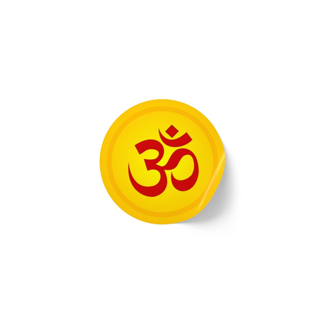 Om Sticker Round Sticker Label Rolls - Etsy