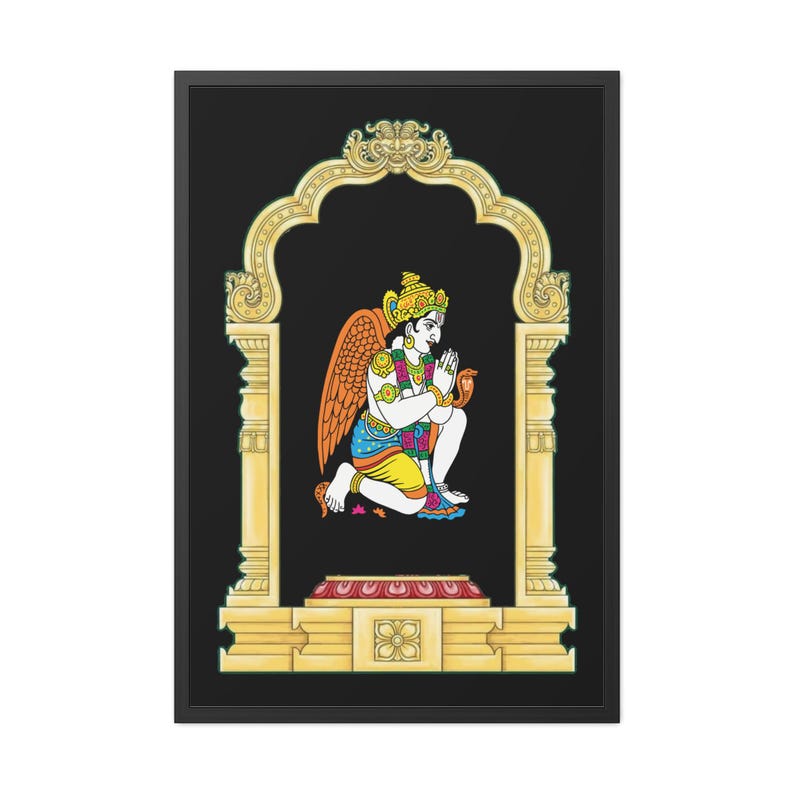 Hindu Wall Art, Vishnu Garuda Poster, Festivel Pooja Room, Home Decor ...