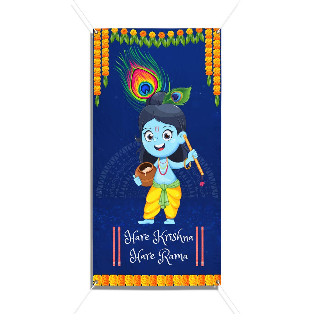 Krishna Backdrop - 24x36 Inches - Vinyl Banner - Etsy