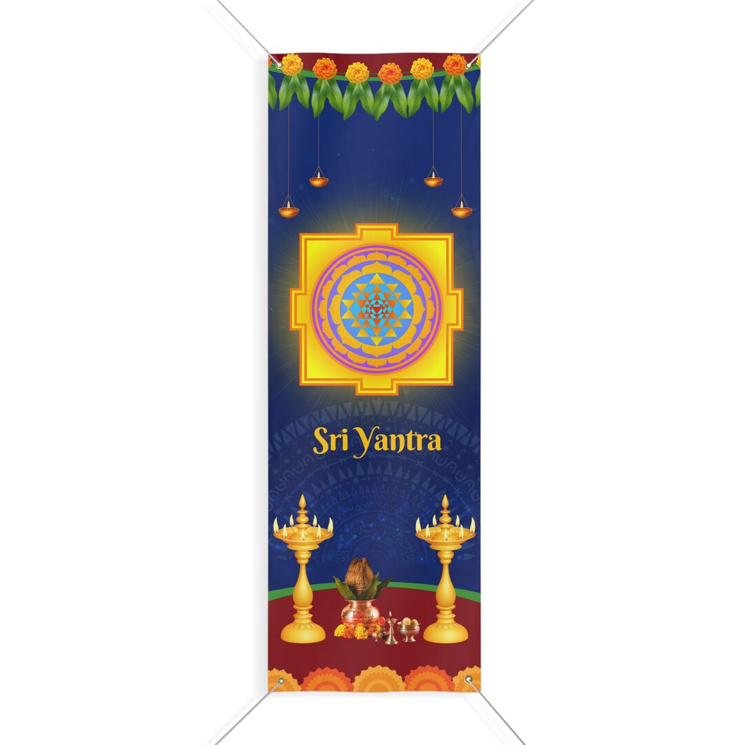 Sri Yantra Matte Banner - Etsy