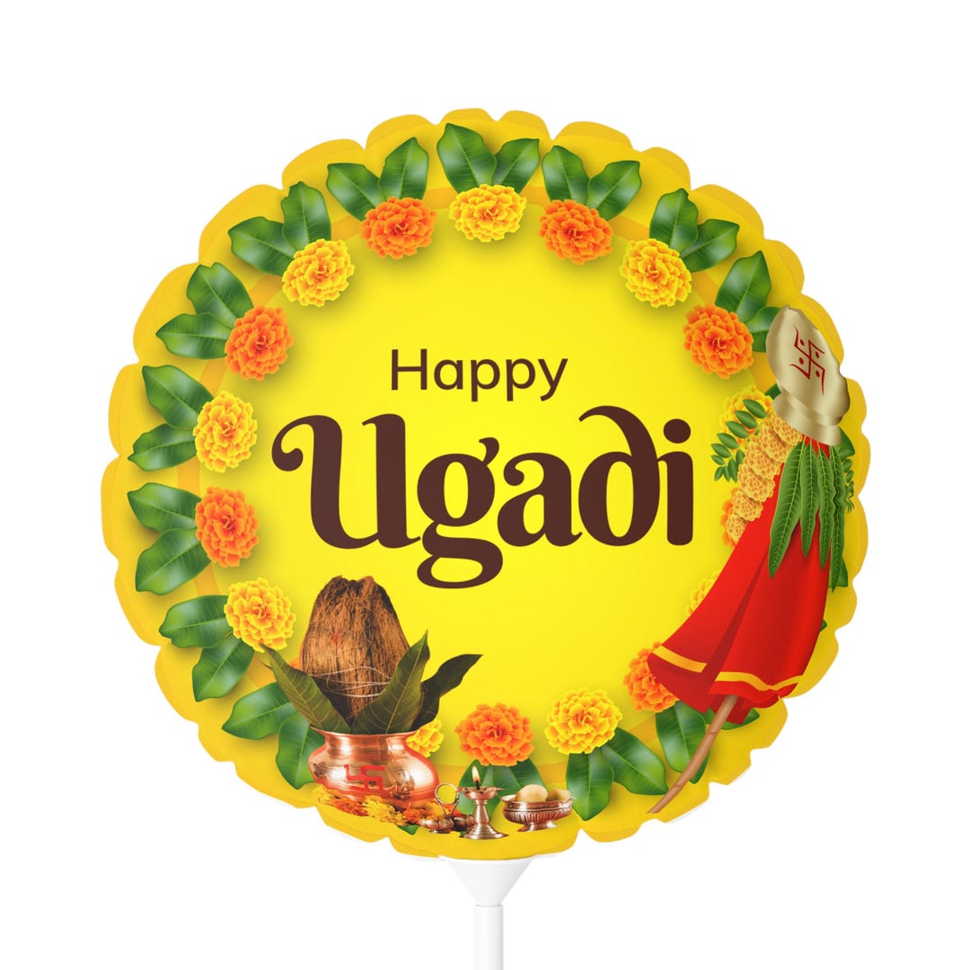 Ugadi Celebration Balloon | Round-shaped | Festive Decor for Ugadi ...