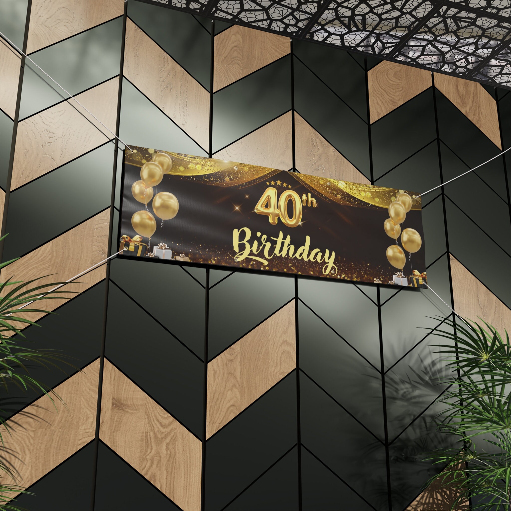 40th Birthday Matte Banner - Etsy