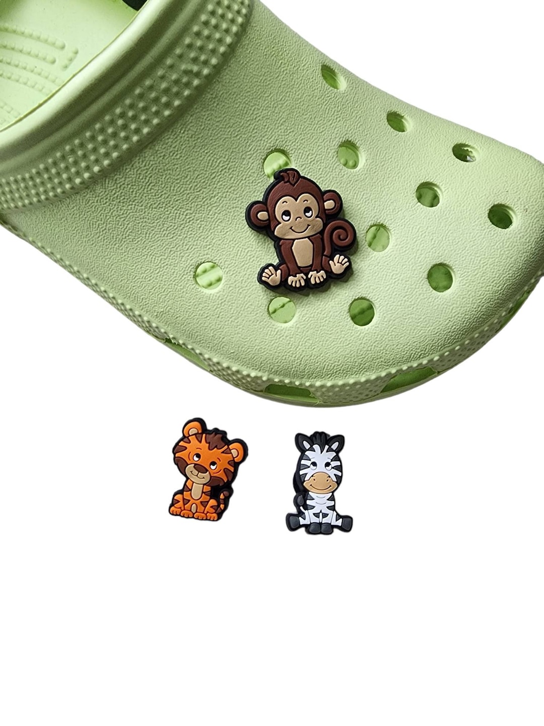 Croc Charms | Zoo Animals | Monkey | Tiger | Zibra - Etsy