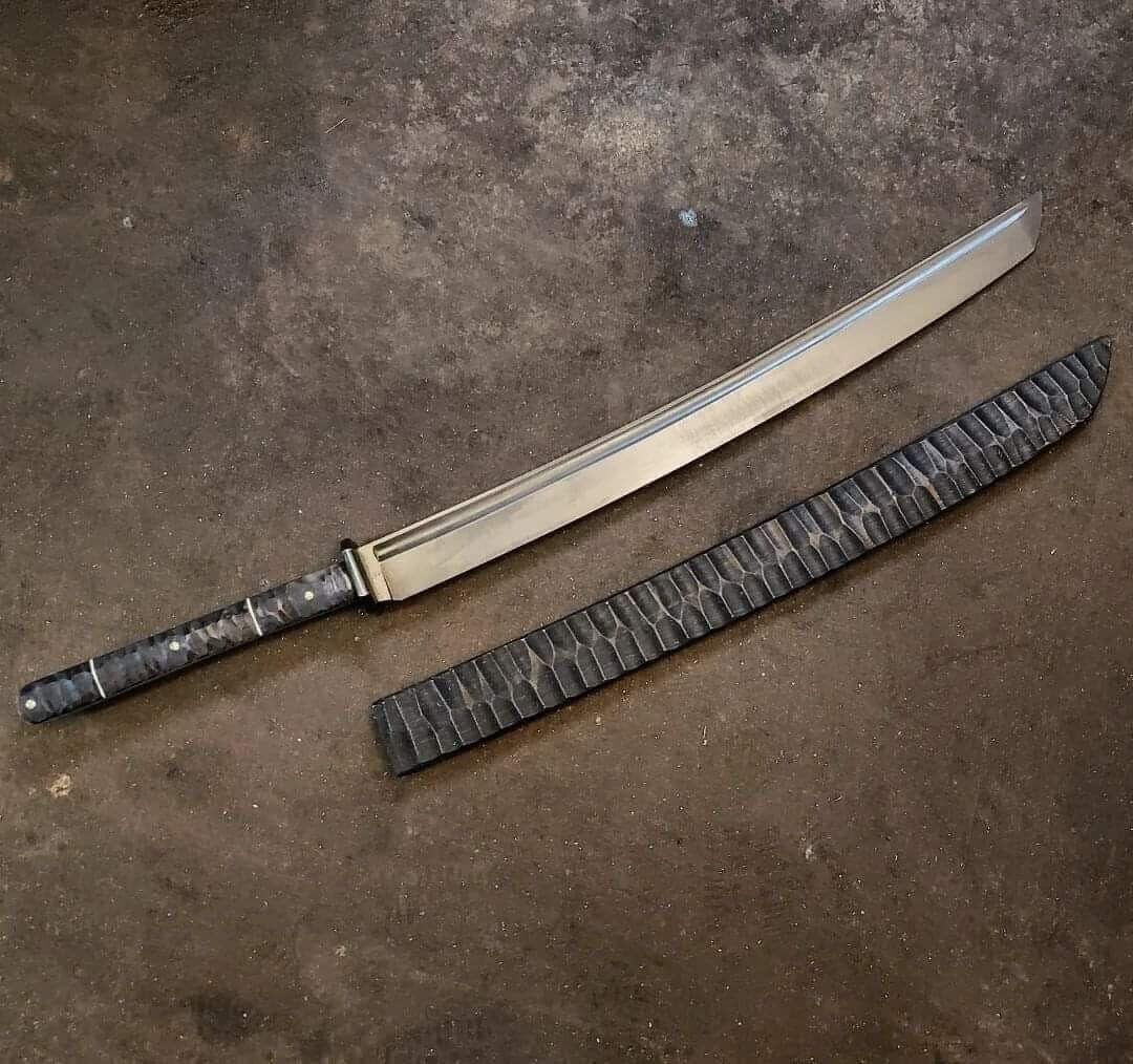 Awesome Handmade 30 Inches Carbon Steel Hunting Katana Sword With ...