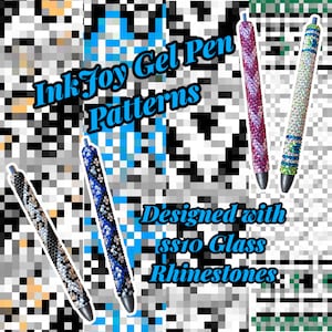 Inkjoy Gel Pen Rhinestone Pen Templates 4 Patterns SS10 Honeycomb ...