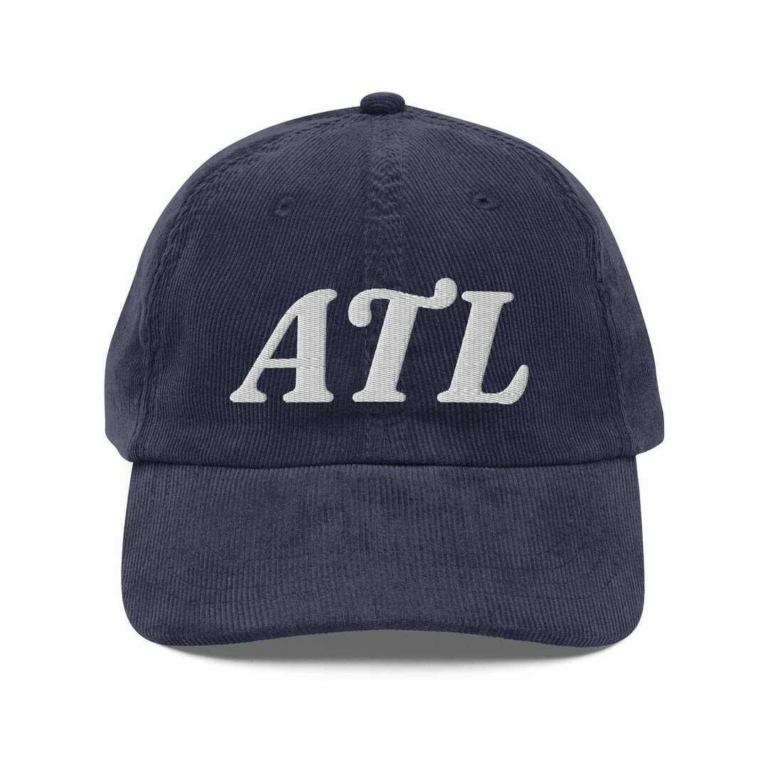 ATL Vintage Corduroy Cap, Atlanta Vintage Hat, Corduroy Hat, Sports Hat ...