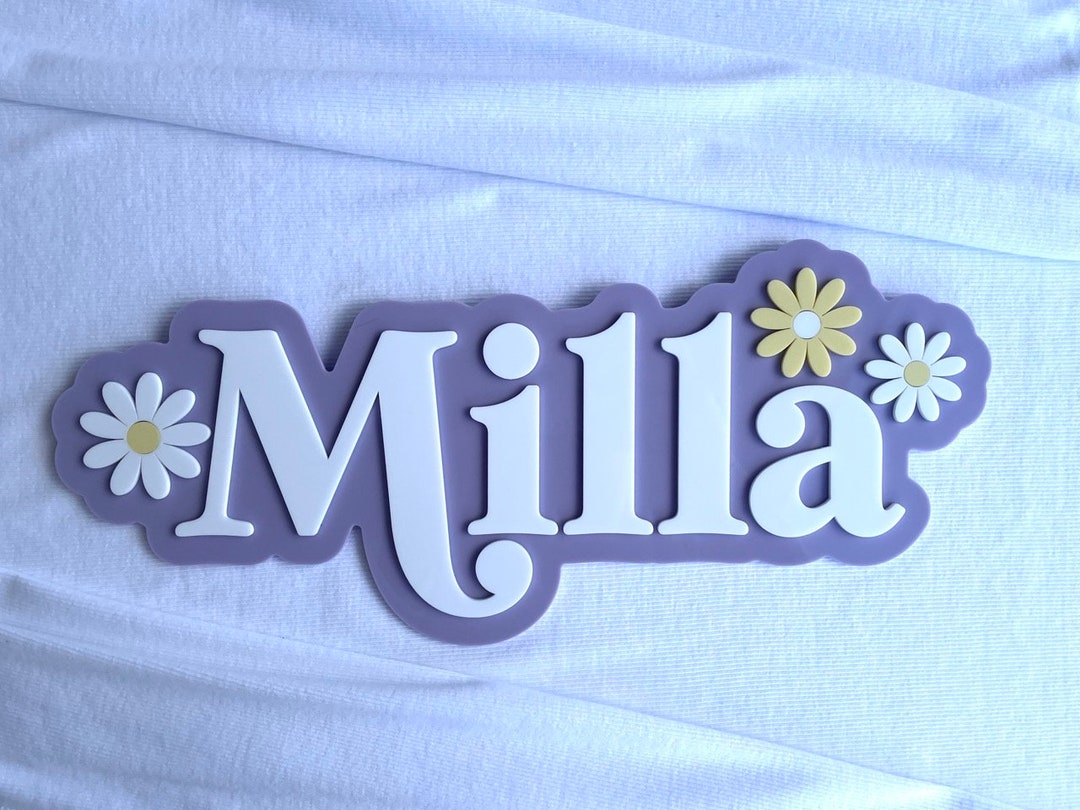 Name Sign Personalised Door Sign Daisy Name Sign - Etsy
