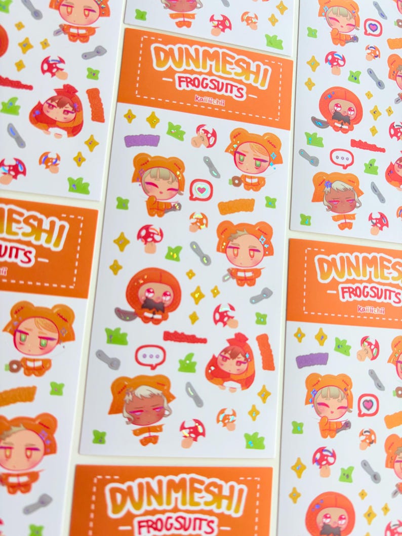 Dunmeshi Frog Suit Deco Sticker Sheet - Etsy